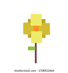 Simple 2d Flower Retro Minimalist Design Stock Vector (Royalty Free ...