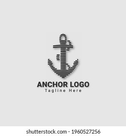 Simple Abstract Anchor Lines Logo Vector Stock Vector (Royalty Free ...