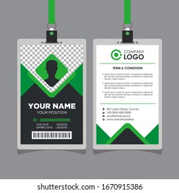 Simple Abstract Green Id Card Design Stock Vector (Royalty Free ...