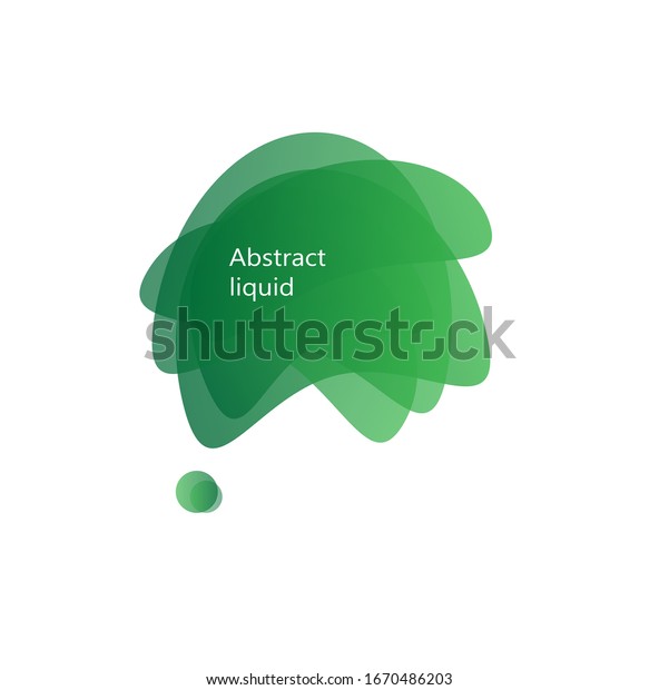 Simple Abstract Liquid Green Concept Stock Vector (Royalty Free ...