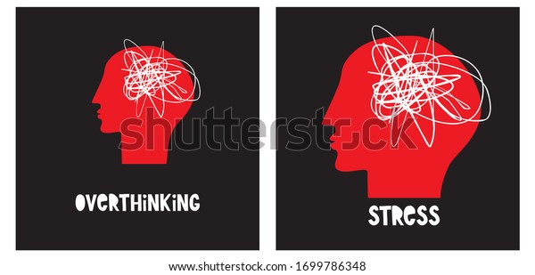 Simple Abstract Overthinking Stress Vector Icon Stock Vector (Royalty ...