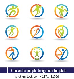 Simple Abstract People Logo Template Looks Stock Vector (Royalty Free ...