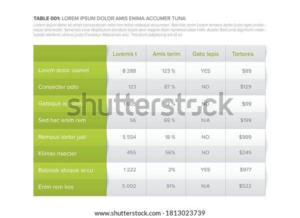 205,906 Information Table Design Images, Stock Photos & Vectors ...