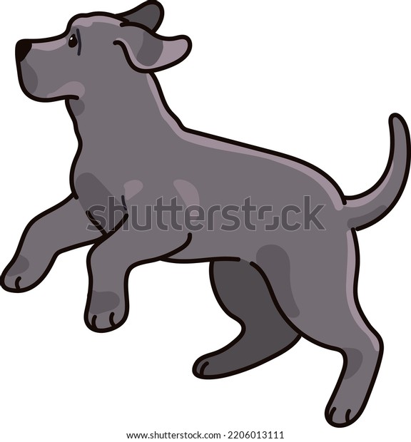 Simple Adorable Great Dane Illustration Jumping Stock Vector (Royalty ...