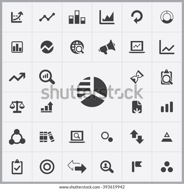 Simple Analytics Icons Set Universal Analytics Stock Vector (Royalty ...