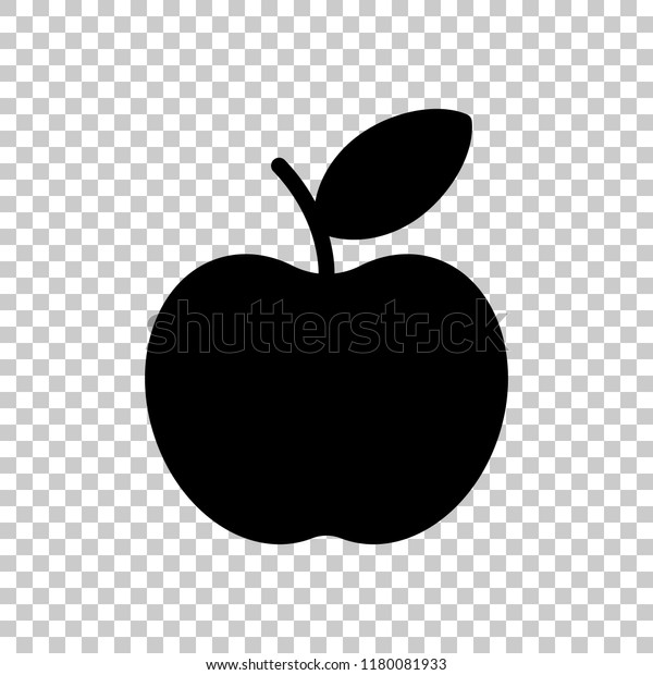 Simple Apple Icon On Transparent Background Stock Vector (Royalty Free ...