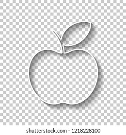 Simple Apple Icon White Outline Sign Stock Vector (Royalty Free) 1218228100
