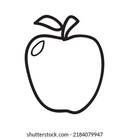 Simple Apple Line Art Design Stock Vector (Royalty Free) 2184079947 ...
