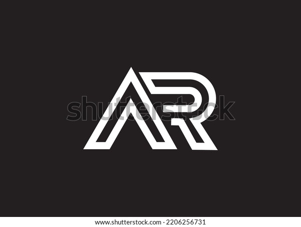 Simple Ar Creative Logo Icon Design Stock Vector (Royalty Free ...