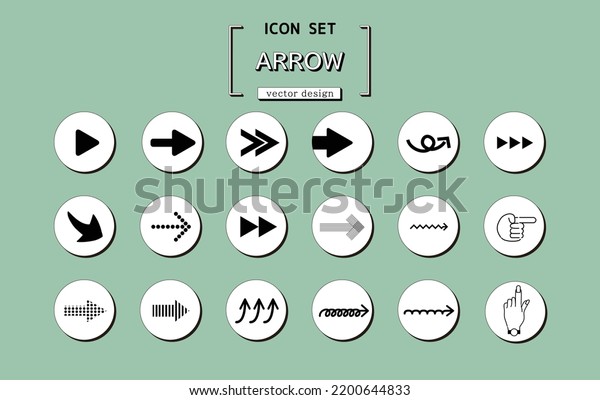 Simple Arrow Icon Set Vector Design Stock Vector (Royalty Free ...