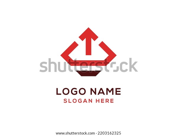 Simple Arrow Logo Design Template Stock Vector (Royalty Free ...