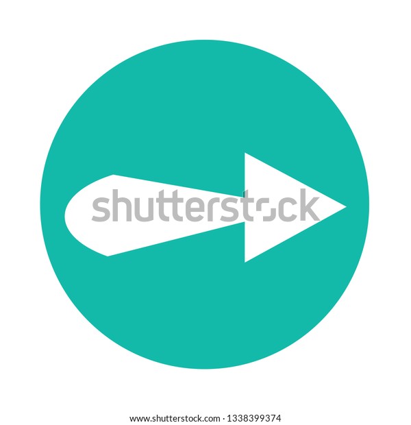 Simple Arrow Sign Icon Stock Vector (Royalty Free) 1338399374 ...