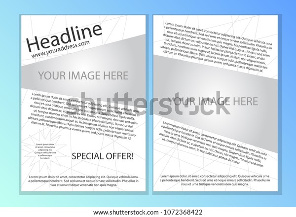Simple Asymmetric Line White Modern Flyer Stock Vector (Royalty Free ...