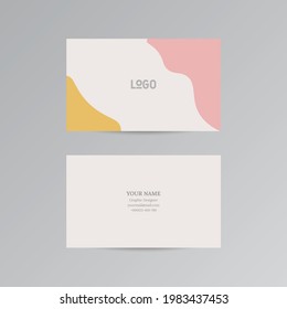 Simple Authentic Business Card Design Template Stock Vector (Royalty ...