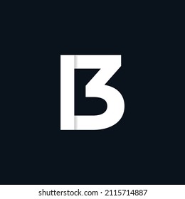Simple B Logo Design Symbol Stock Vector (Royalty Free) 2115714887 ...