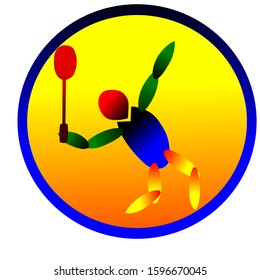 Simple Badminton Player Icon 01 Vector Stock Vector (Royalty Free ...