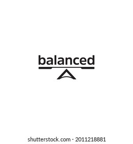 Simple Balanced Logo Wordmark Design Stock Vector (Royalty Free ...