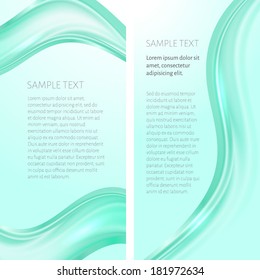 Simple Banners Abstract Green Wave Background Stock Vector (Royalty ...