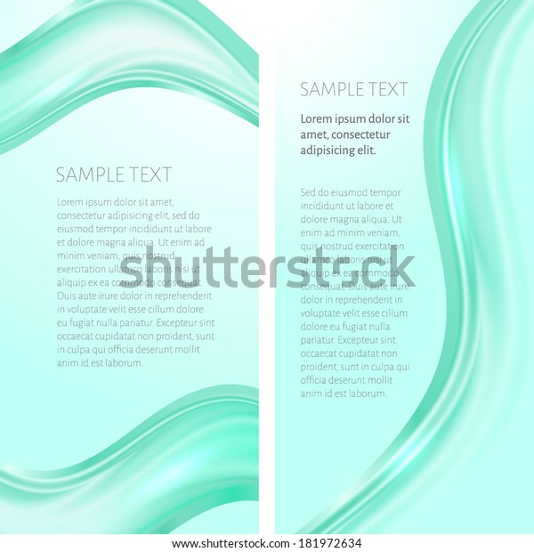 Simple Banners Abstract Green Wave Background Stock Vector (Royalty ...