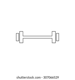 Simple Barbell Outline Black Simple Vector Stock Vector (Royalty Free ...