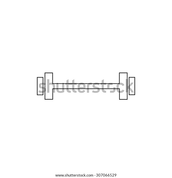 Simple Barbell Outline Black Simple Vector Stock Vector (Royalty Free ...