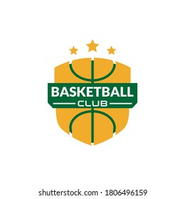 Simple Basketball Team Logo Template Stock Vector (Royalty Free ...