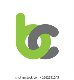 Simple Bc Letter Font Logo Design Stock Vector (Royalty Free ...