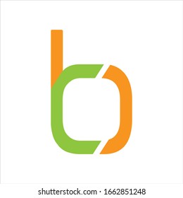 Simple Bc Letter Font Logo Design Stock Vector (Royalty Free ...