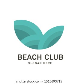 Simple Beach Logo Tamplate Illustration Stock Vector (Royalty Free ...