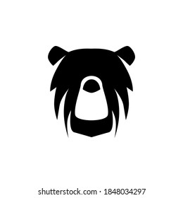 Simple Bear Head Logo Silhouette Vector Stock Vector (Royalty Free ...