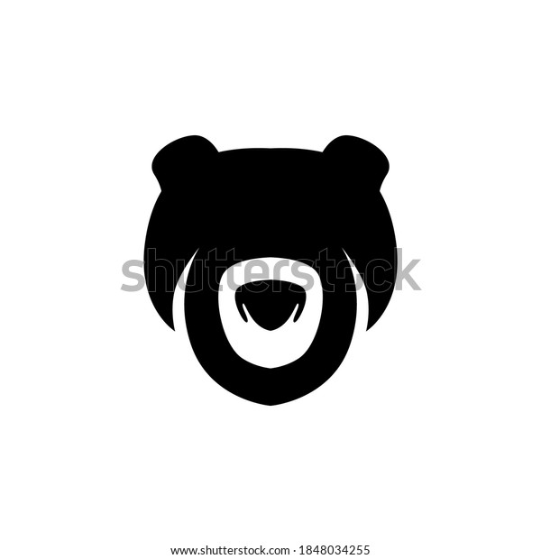 Simple Bear Head Logo Silhouette Vector Stock Vector (Royalty Free ...