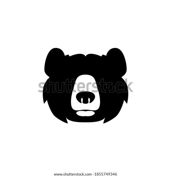 Simple Bear Head Logo Silhouette Vector: เวกเตอร์สต็อก (ปลอดค่า ...