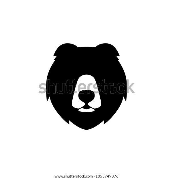 Simple Bear Head Logo Silhouette Vector: เวกเตอร์สต็อก (ปลอดค่า ...