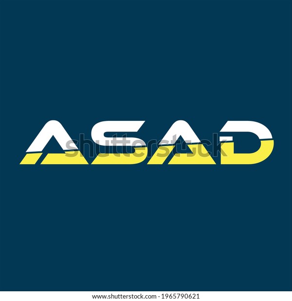 Simple Beautiful Asad Name Wallpaper Stock Vector (Royalty Free ...