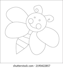 Simple Bee Line Drawing Arts Design Stock Vector (Royalty Free ...