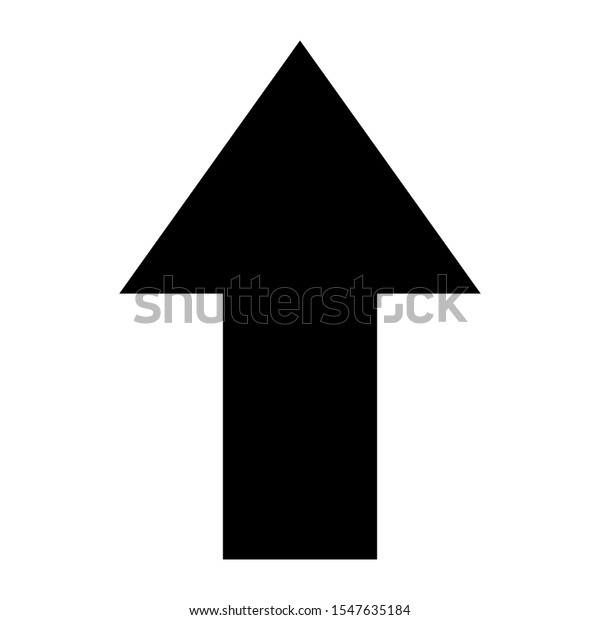 Simple Black Arrow Symbol Isolated On Stock Vector (Royalty Free ...