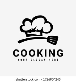 Simple Black Cooking Logo Template Stock Vector (Royalty Free ...
