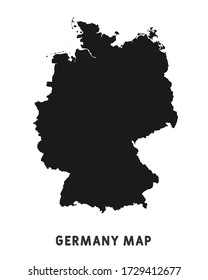 Simple Black Map Germany Isolated On Stock Vector (Royalty Free ...