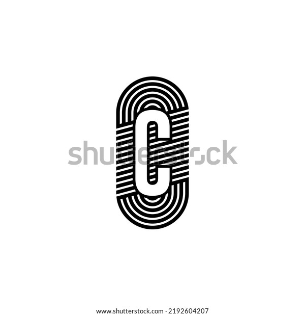 Simple Black Modern C Letter Design Stock Vector (Royalty Free ...