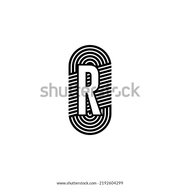 Simple Black Modern R Letter Design Stock Vector (Royalty Free ...