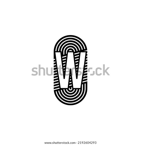 Simple Black Modern W Letter Design Stock Vector (Royalty Free ...