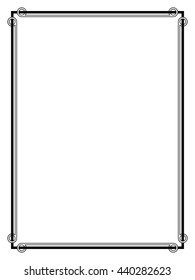 Simple Black Ornamental Decorative Frame Stock Illustration 1700496844