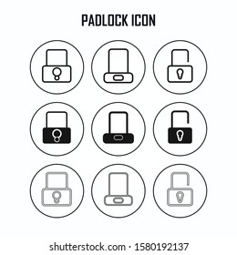 Simple Black Padlock Icons Pack Stock Vector (Royalty Free) 1580192137 ...