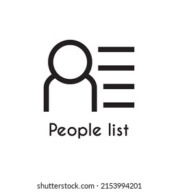 Simple Black Person List Outline Style Stock Vector (Royalty Free ...