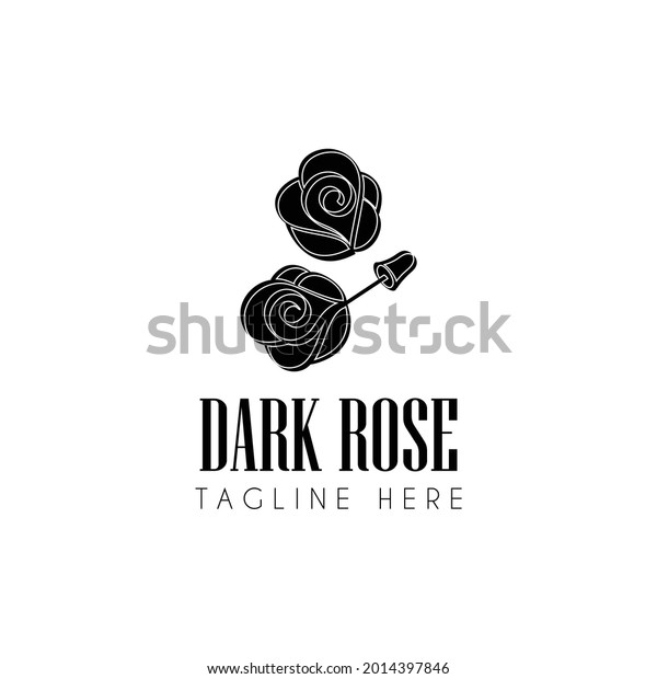 Simple Black Rose Logo Design Idea Stock Vector (Royalty Free ...