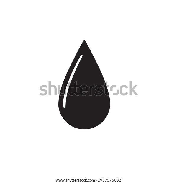 Simple Black Water Drop Icons Stock Vector (Royalty Free) 1959575032 ...