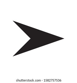 Simple Black Waypoint Arrow Next Isolated Stock Vector (Royalty Free ...