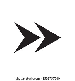 Simple Black Waypoint Arrow Next Isolated Stock Vector (Royalty Free ...