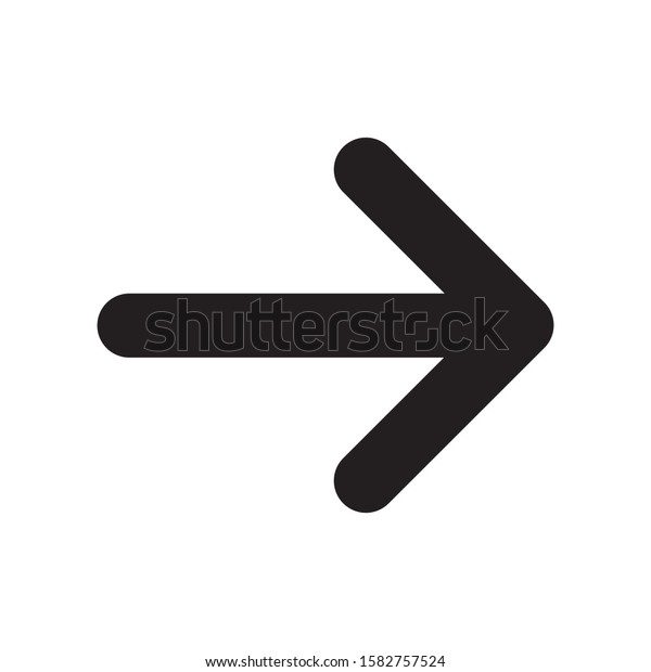 Simple Black Waypoint Arrow Next Isolated Stock Vector (Royalty Free ...