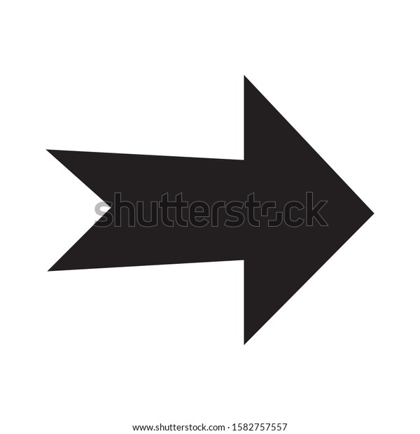 Simple Black Waypoint Arrow Next Isolated Stock Vector (Royalty Free ...